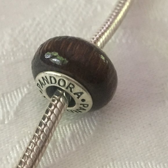 Pandora | Jewelry | Nwot Pandora Charm Dark Wood Retired Left | Poshmark